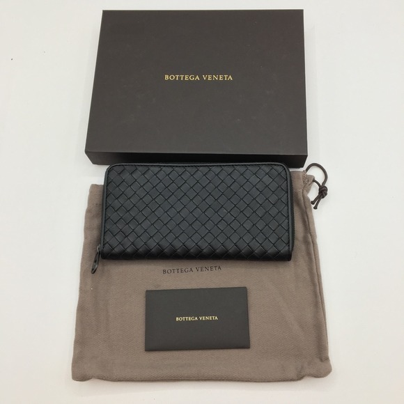 Bottega Veneta | Bags | Bottega Veneta Long Wallet Intrecciato Black ...